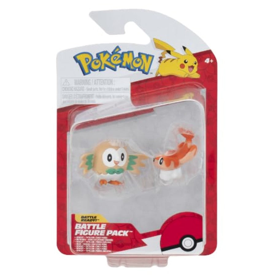 Pokemon Battle Figure Rowlet & Tatsugiri (Curly Form) – In Demand Toys