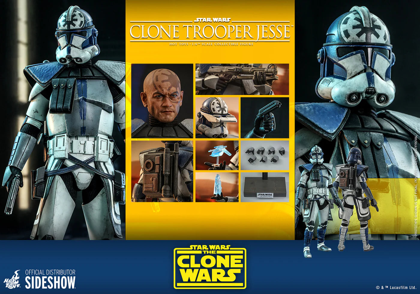 Hot Toys Star Wars The Clone Wars Clone Trooper Jesse 1 6 Scale Collectible Figure