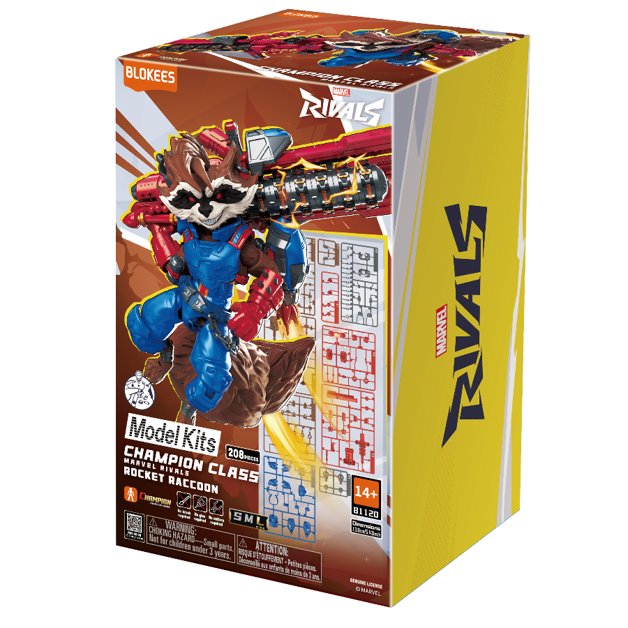 PRE-ORDER Marvel Rivals Rocket Raccoon Champion Class CC08 Blokees Mod ...