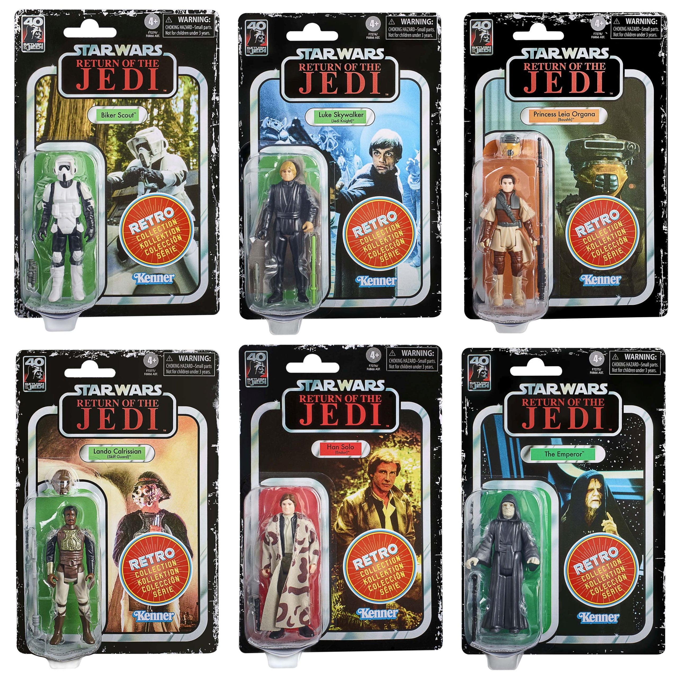 Star Wars Retro Collection Return of the Jedi Set of 6 In Demand Toys